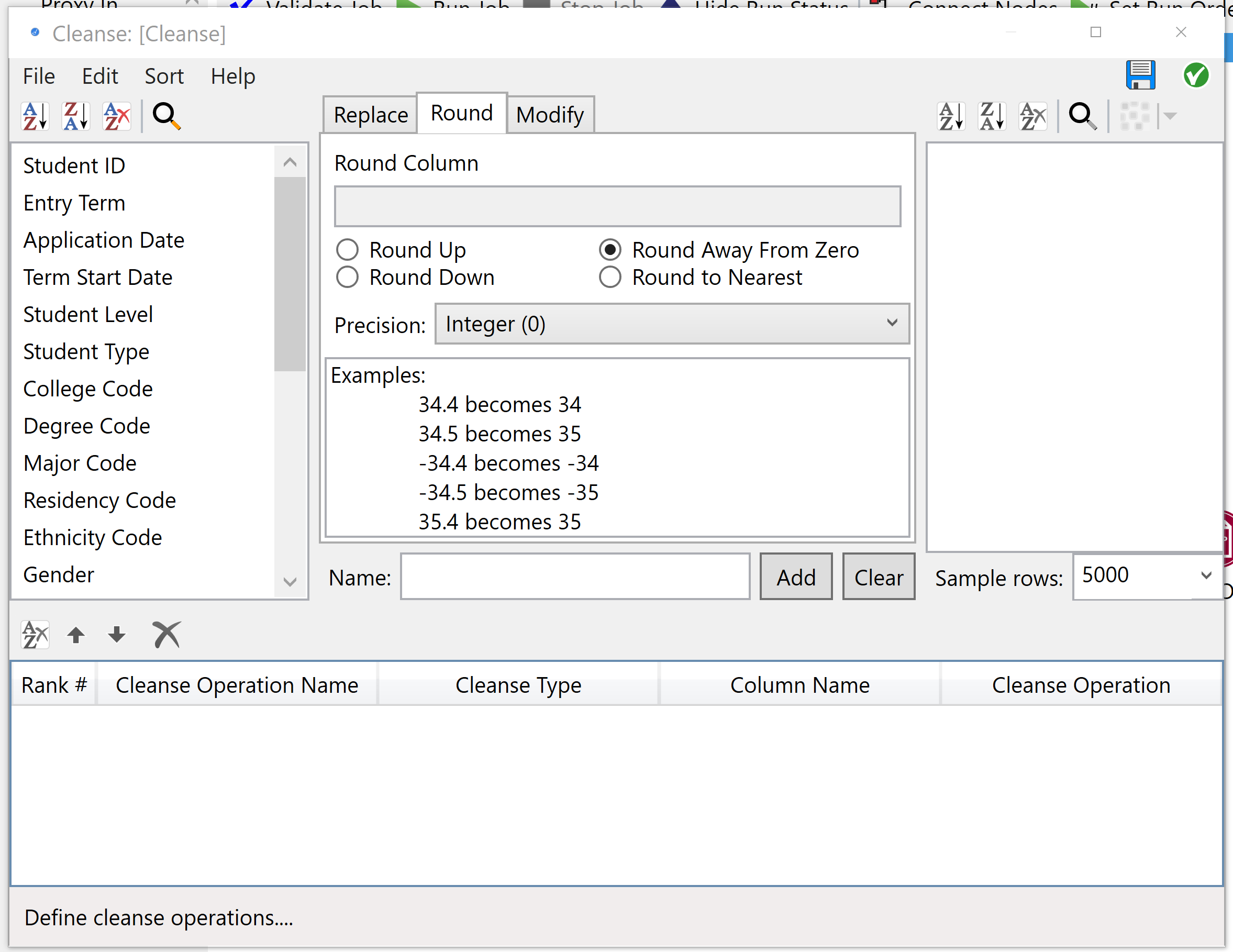 Cleanse Node – EAB Rapid Insight