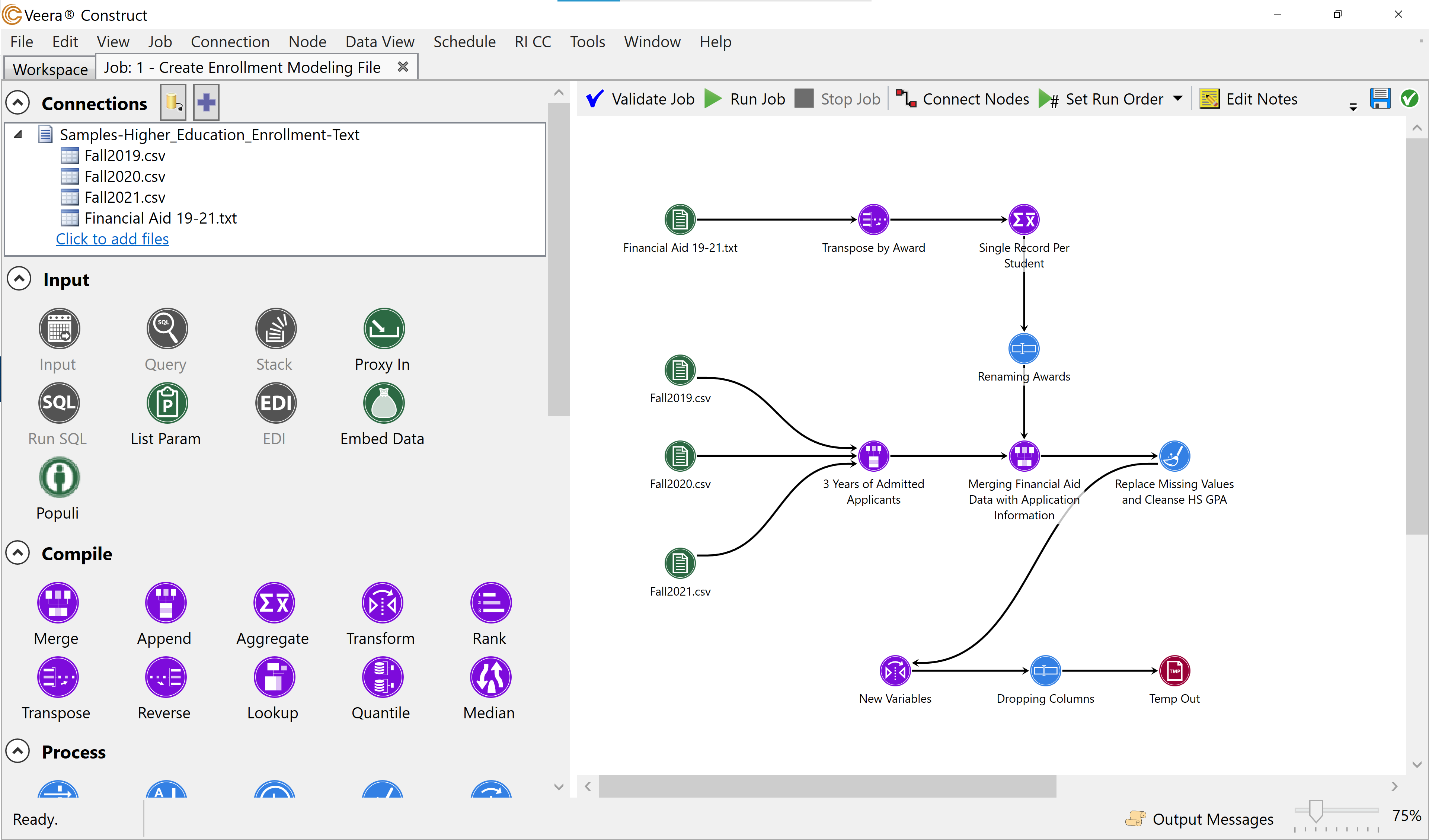 Job Tab – EAB Rapid Insight