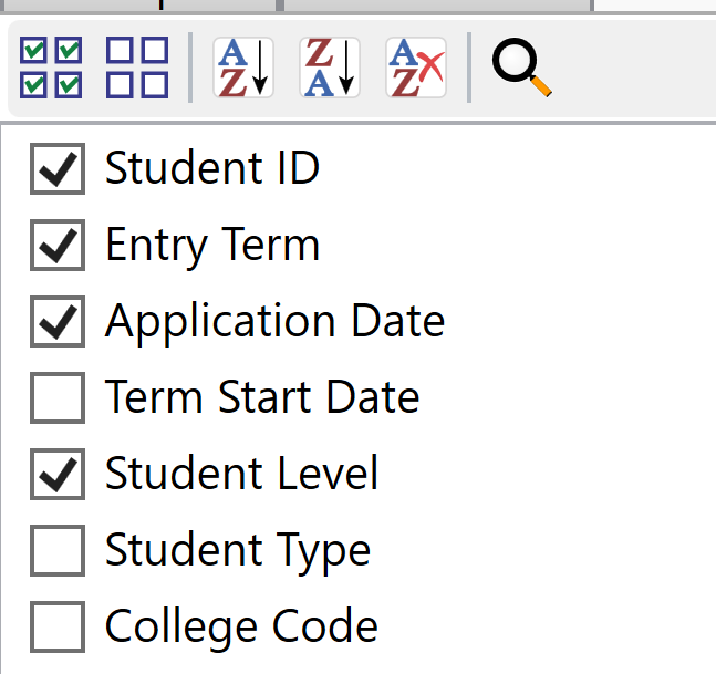 Data View Tab – EAB Rapid Insight